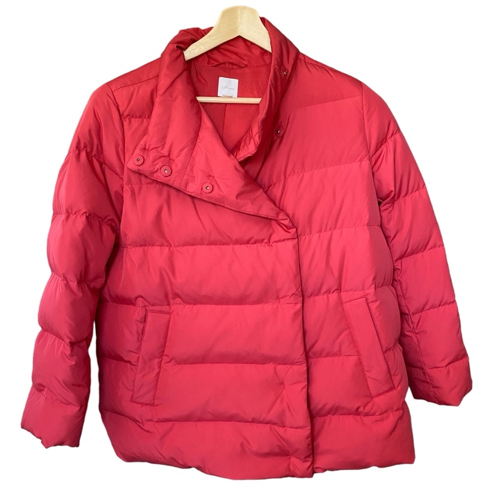 J. Jill Red Down Filled Winter Puffer Jacket Womens M… - Gem
